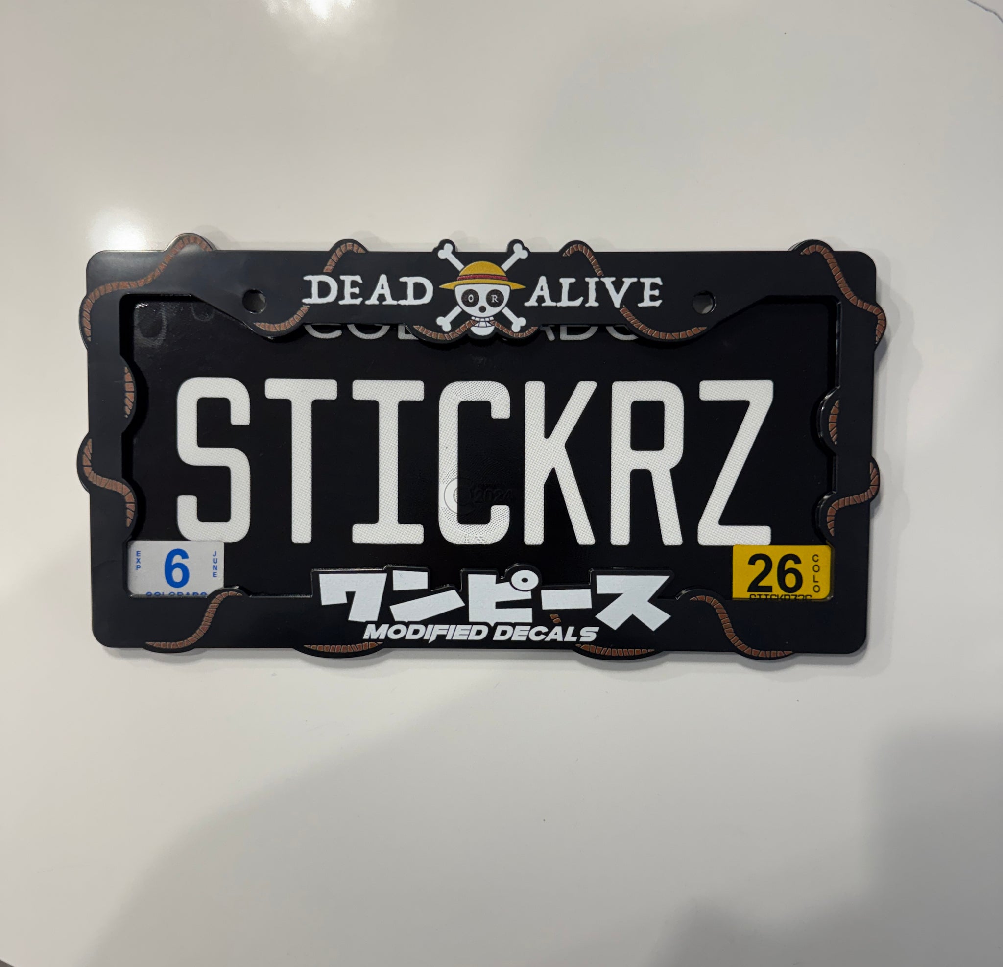 Dead or Alive License Plate Frame – Modified Decals INC