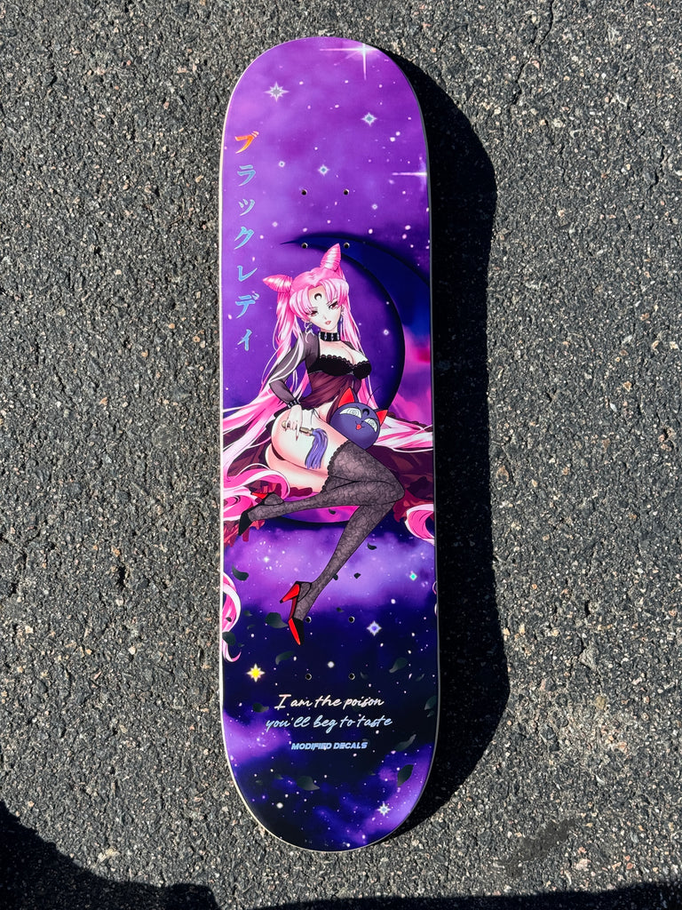 **Limited Edition** Black Lady Skate Deck (40x) – Modified Decals INC