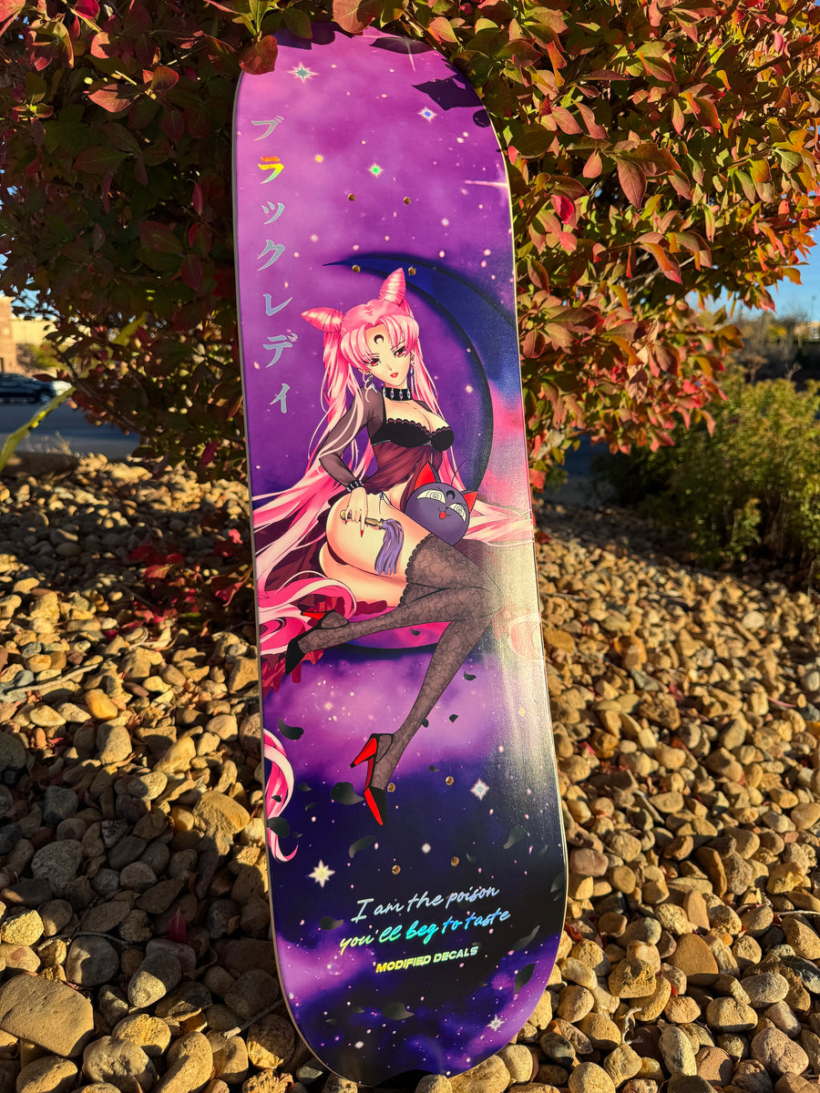 **Limited Edition** Black Lady Skate Deck (40x) – Modified Decals INC