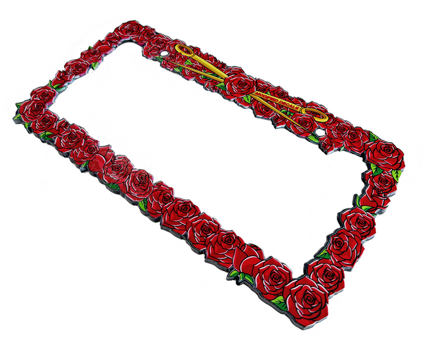 Roses License Plate Frame 🌹 – Modified Decals INC