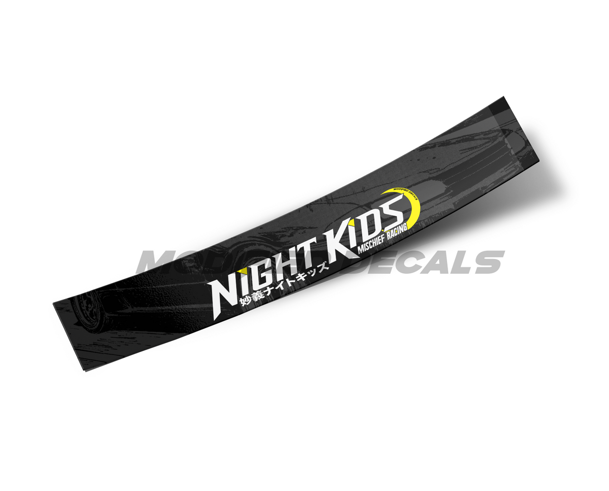 Night Kids Windshield Banner – Modified Decals INC