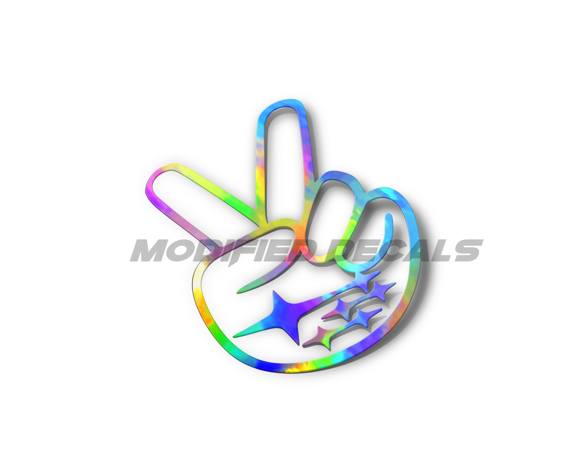 Subie Peace Decal – Modified Decals INC